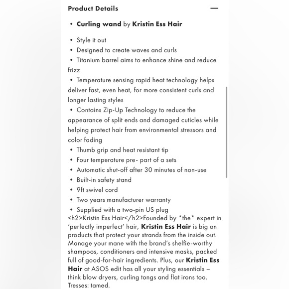 Kristin Ess | Hair | Kristin Ess Soft Bend Titanium Curling Iron For ...